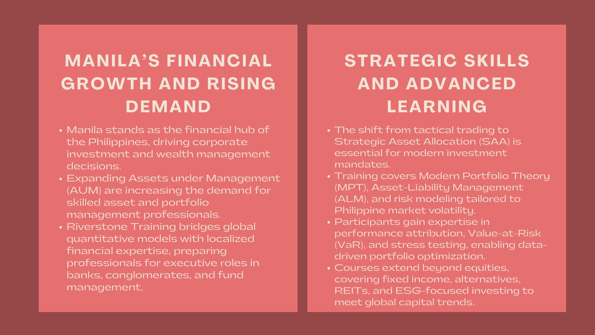 Highly Rated Portfolio and Asset Management Courses in Manila