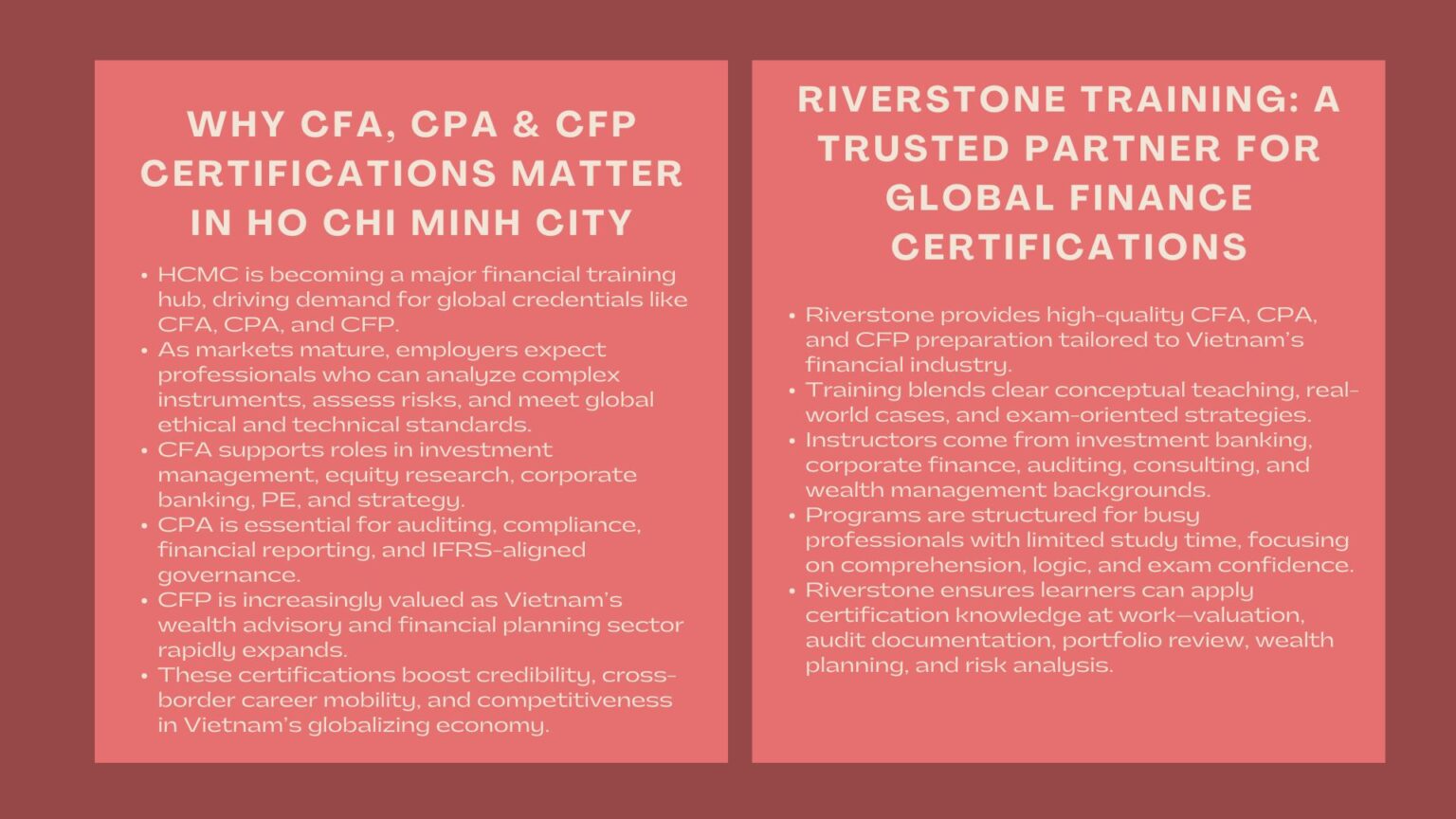Advanced CFA CPA CFP Preparation